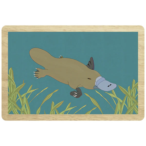 Red Parka - Wooden Magnet - Platypus - Wild Island Tasmania