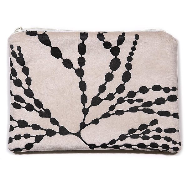 Blue Gum Boutique - Zip Purse - Large - Bubbleweed - Black on Natural ...